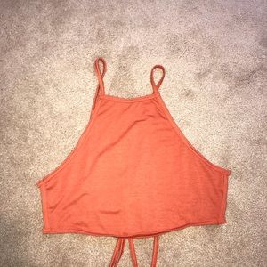 Zaful | Tops | Rust Cropped Tank Top With Open Back | Poshmark